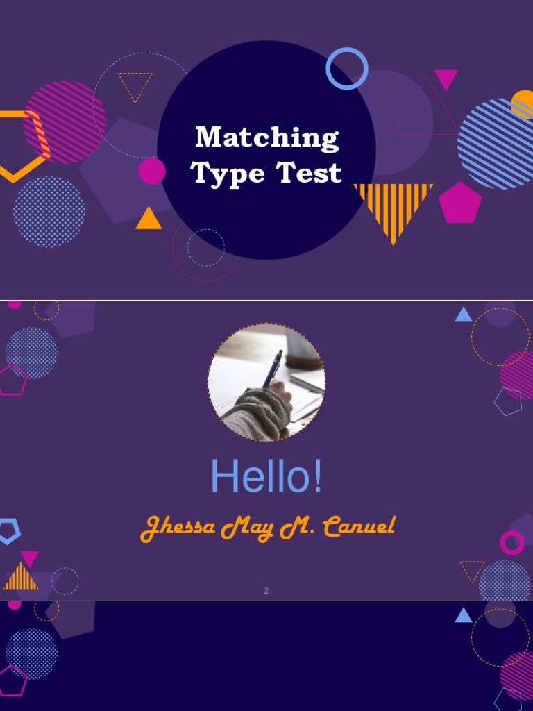 Checklist For Writing Matching Type Test | PDF | Pointer (Computer ...