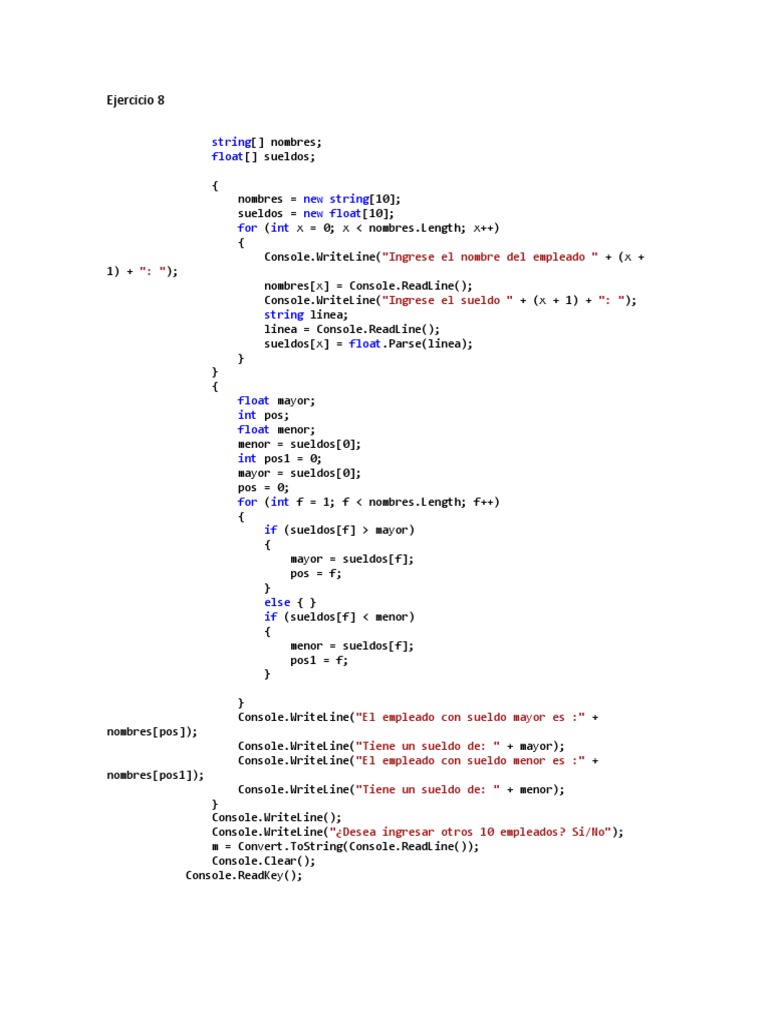 Ejercicio 8: String Float | PDF | Cadena (informática) | Formalismo (deductivo)