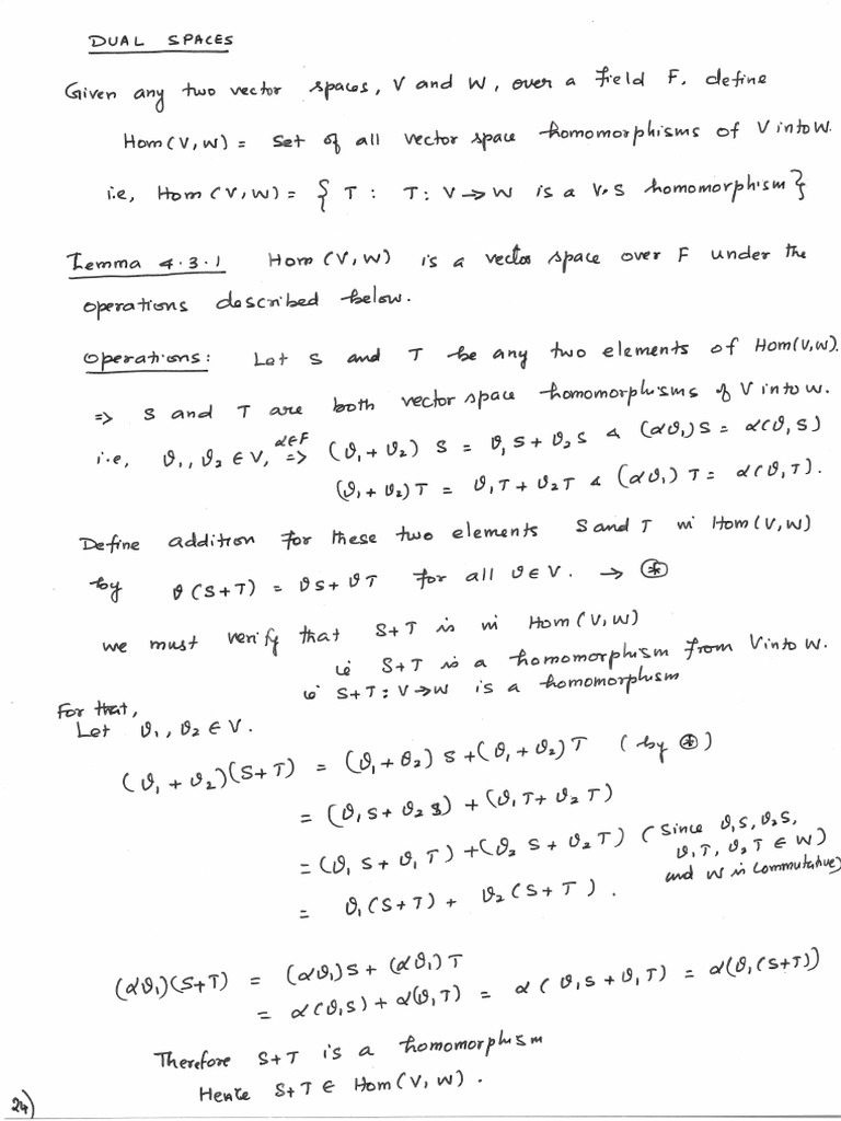Linear Algebra Dual Space | PDF