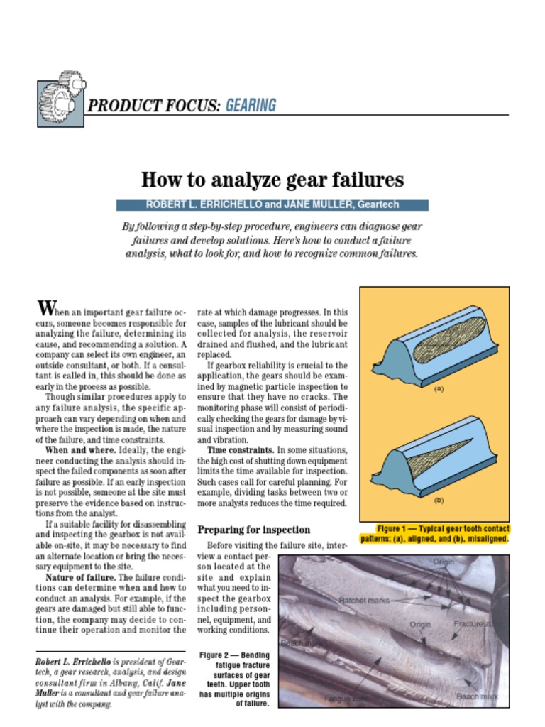 How To Analyze Gear Failures | PDF | Wear | Fracture