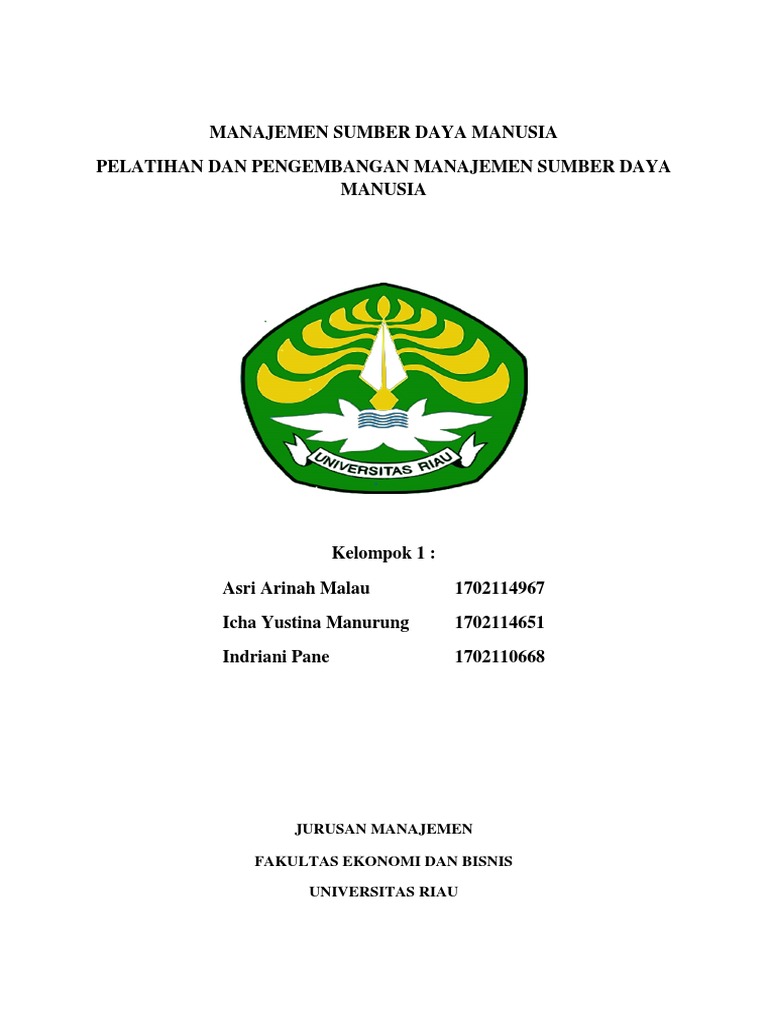 Makalah Pelatihan Dan Pengembangan Sdm-Kel 1 | PDF