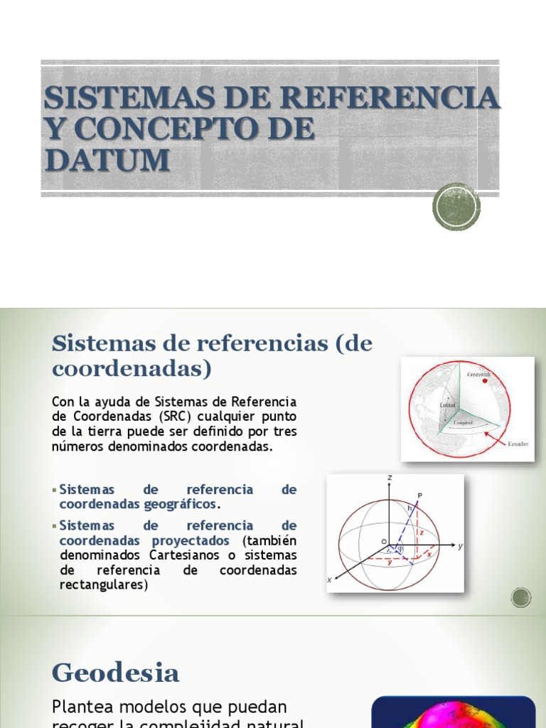 Sistemas de Referencia y Datum Geodésico | PDF | Geodesia | Sistema ...