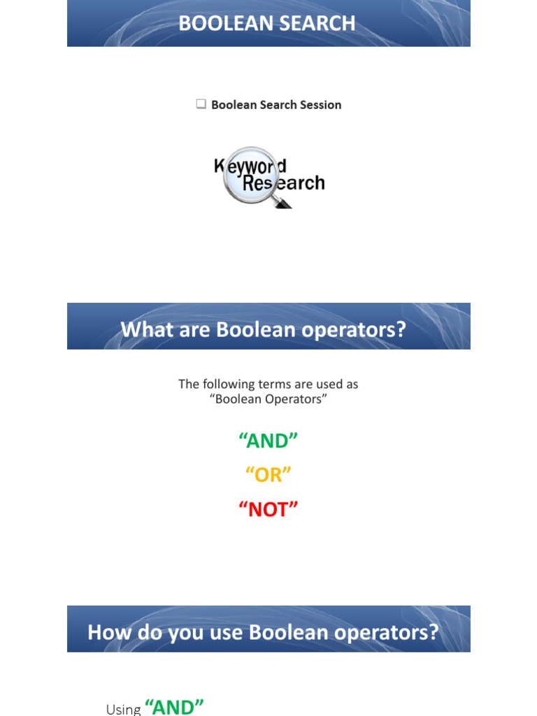 Mastering Boolean Search Techniques | PDF | Programmer | Java Script