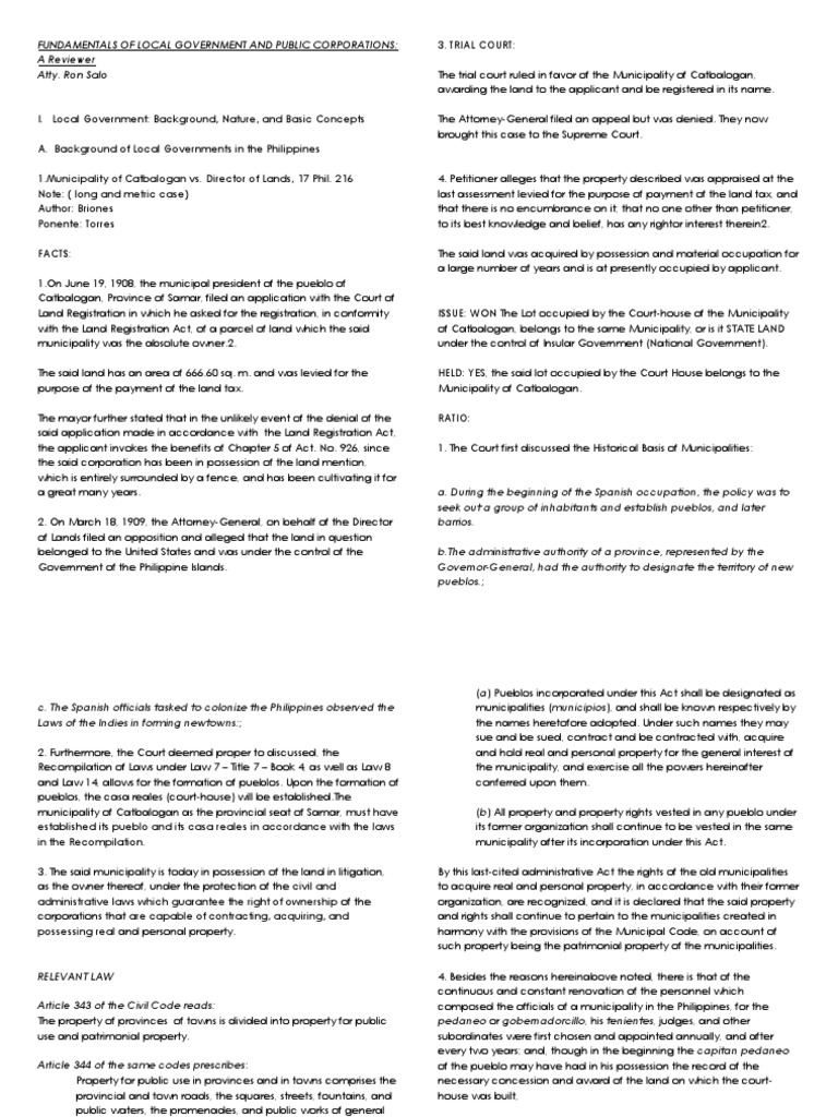 Fundamentals of Local Government and Public Corporations: A Reviewer ...