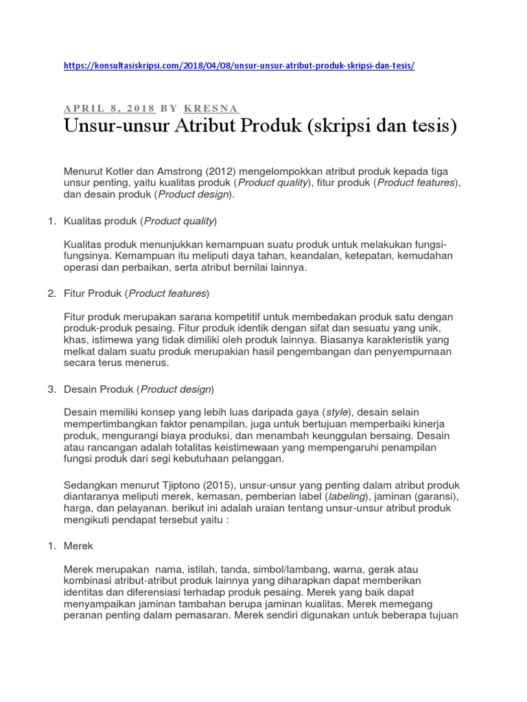 Materi Atribut Produk | PDF