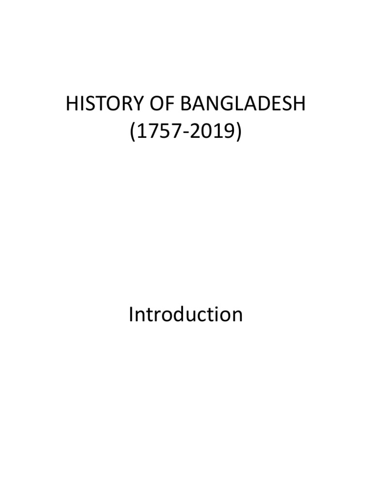 History of Bangladesh (1757-2019) | PDF