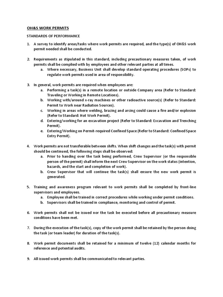 OHS Work Permits | PDF | Firefighting | Fire Sprinkler System