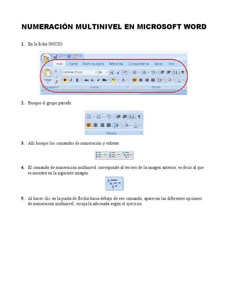 Numeracion Multinivel | PDF