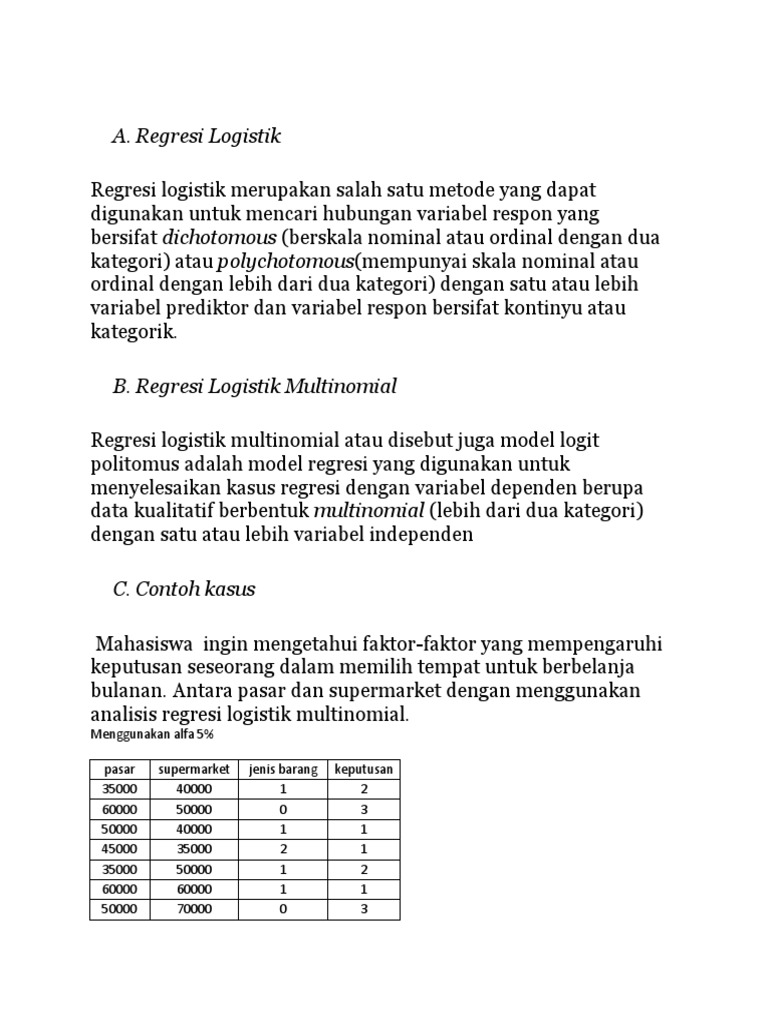 Regresi Logistik | PDF