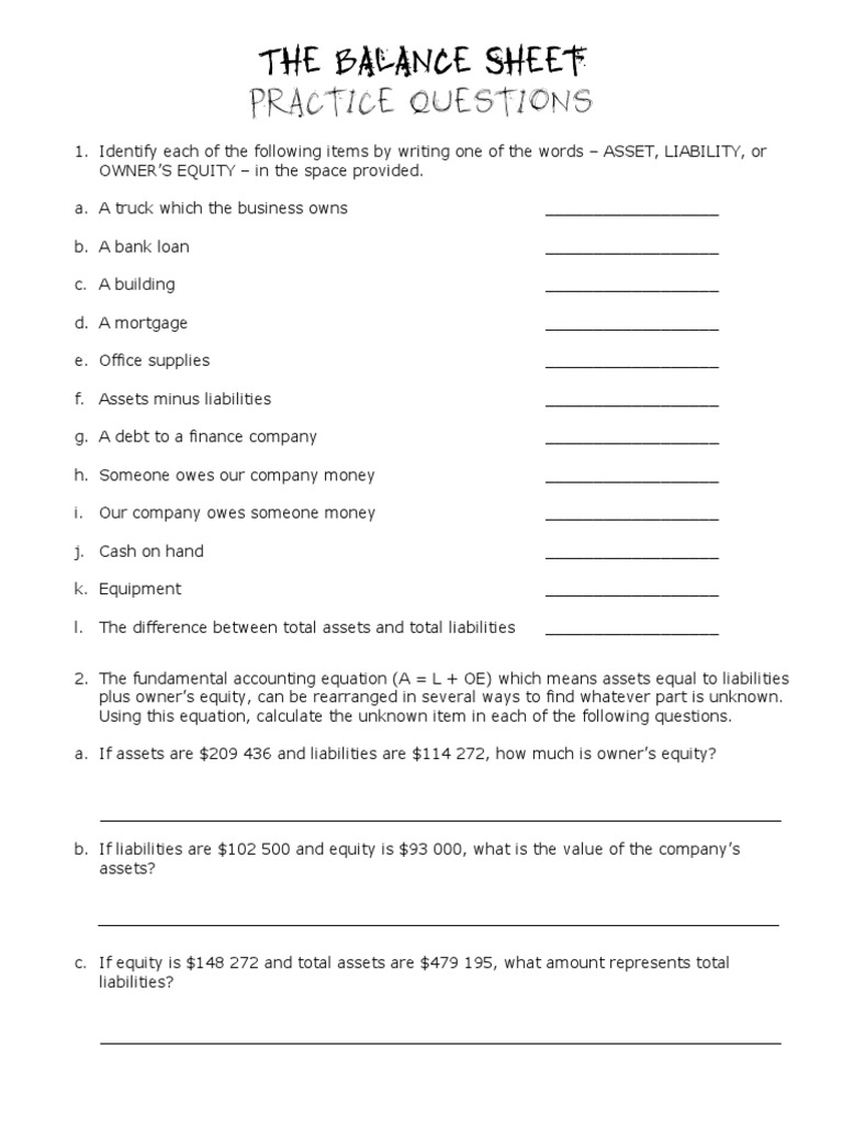 5-the-balance-sheet-practice-questions-4-balance-sheet-equity