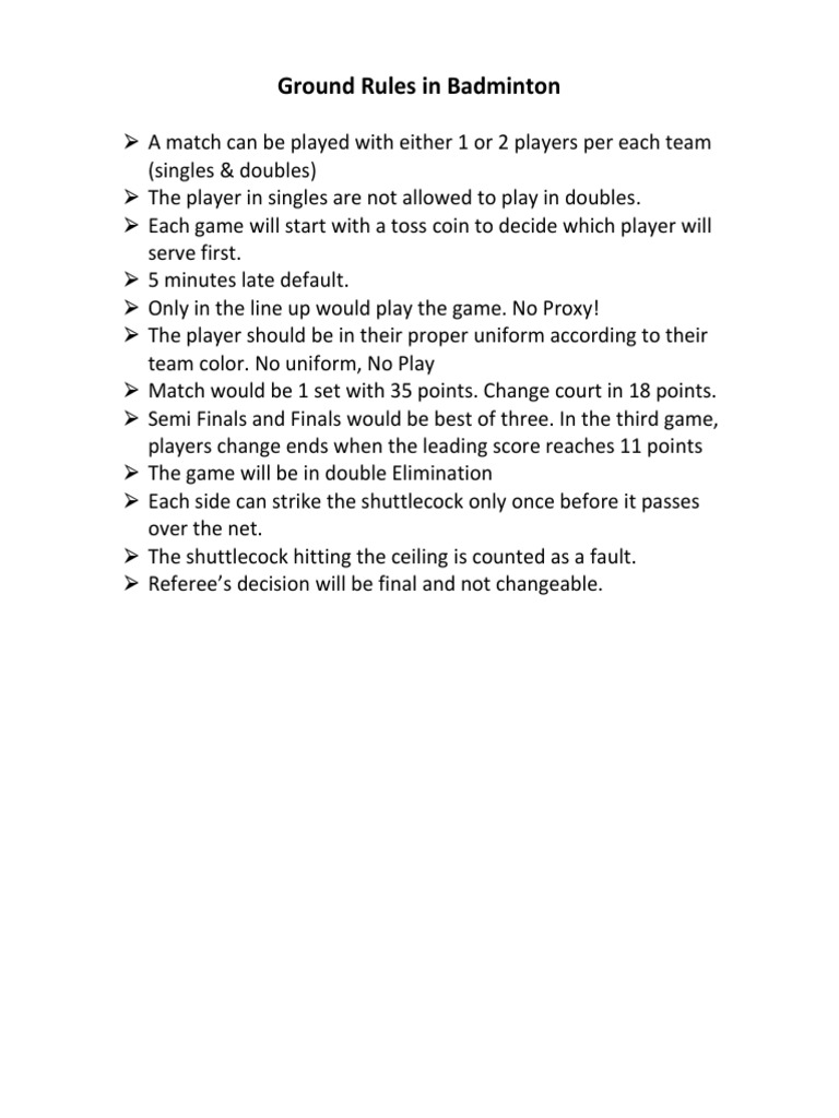 Ground Rules | PDF | Leisure | Ball Games