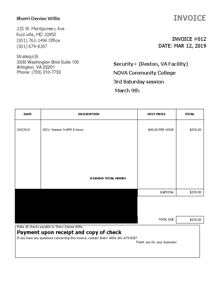 SDW Invoice Template 012 SUS
