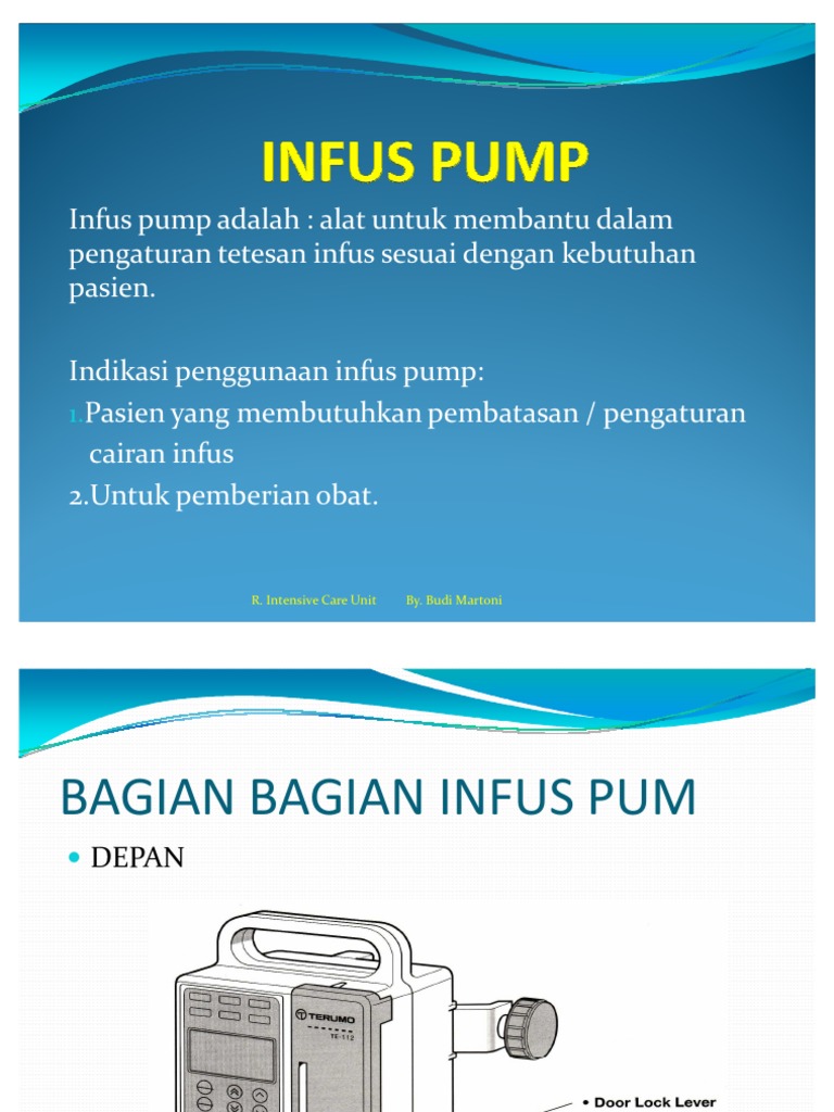 PANDUAN PENGGUNAAN INFUS PUMP | PDF