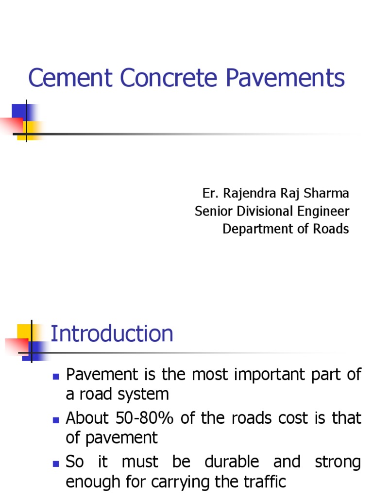 Cement Concrete Pavements With Design | PDF | Road Surface | Concrete