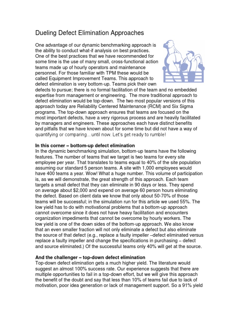 Defect Elimination | PDF | Top Down And Bottom Up Design | Six Sigma
