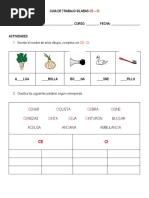 Prueba Ce, Ci, Gue, Gui, Que Qui | PDF | Artes del Lenguaje y ...