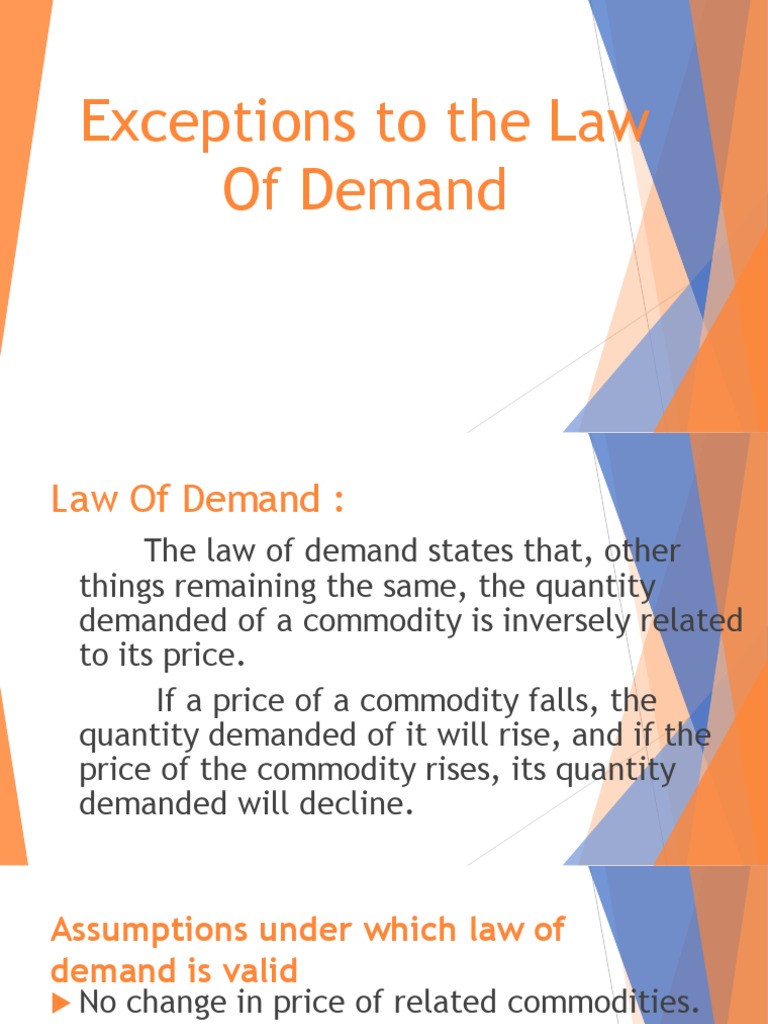 Exceptions To The Law of Demand | PDF | Demand | Prices
