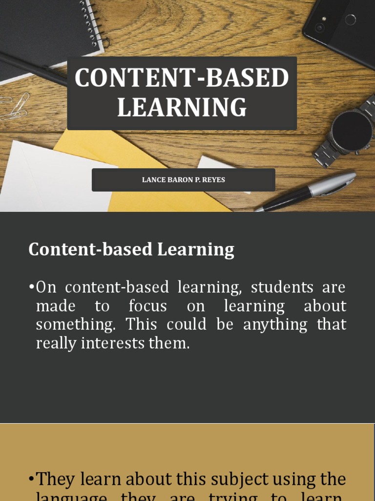 Content-Based Learning: Lance Baron P. Reyes | PDF