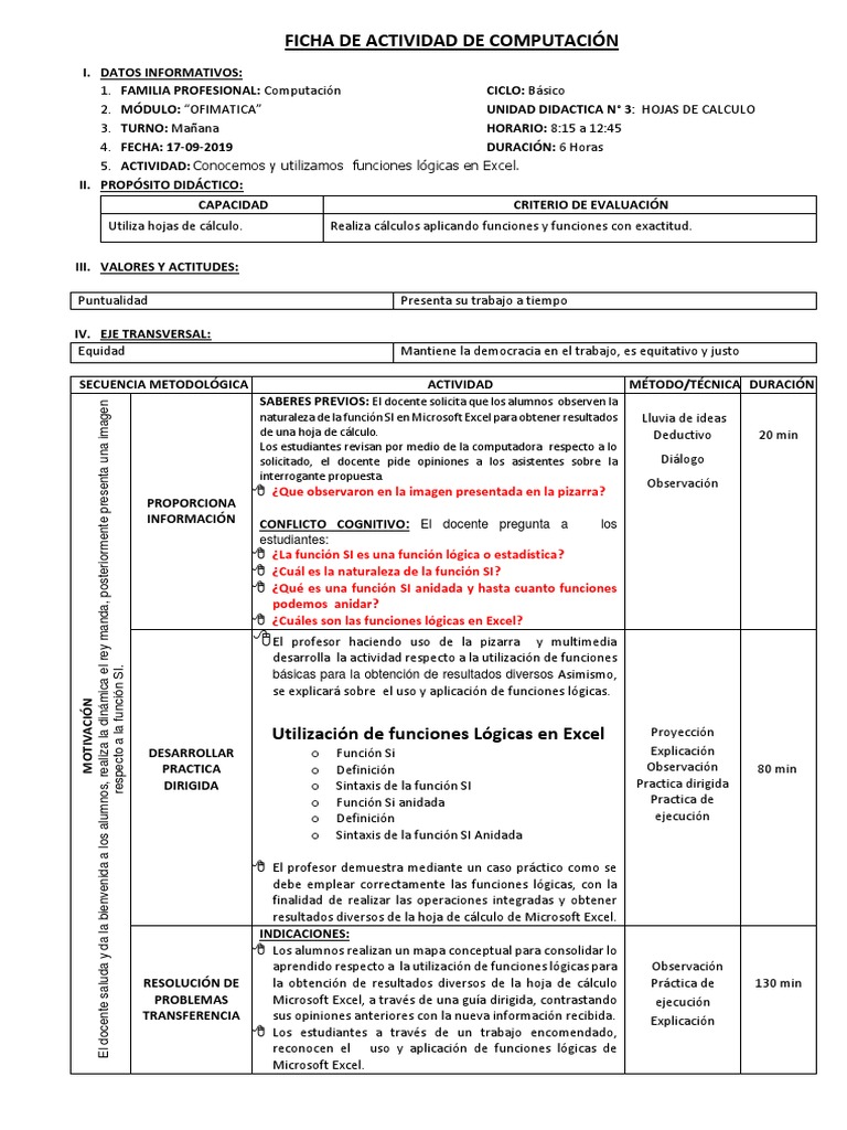 Funciones Lógicas en Excel: Guía Práctica | PDF | Microsoft Excel ...