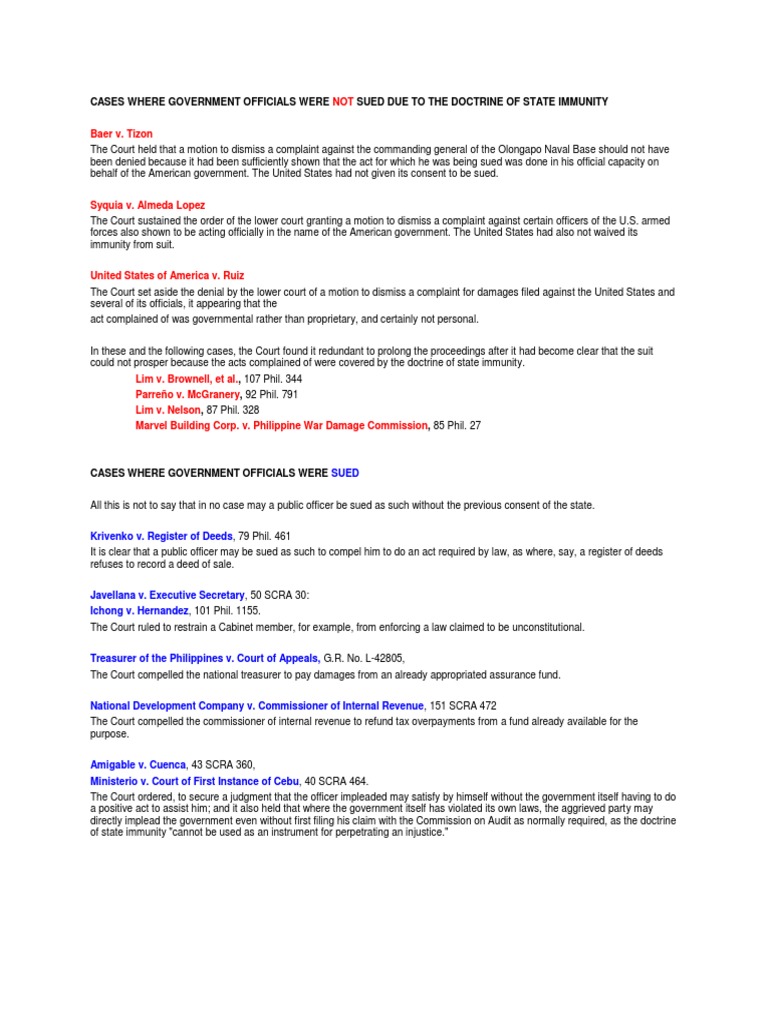 State Immunity | PDF | Sovereign Immunity | Lawsuit