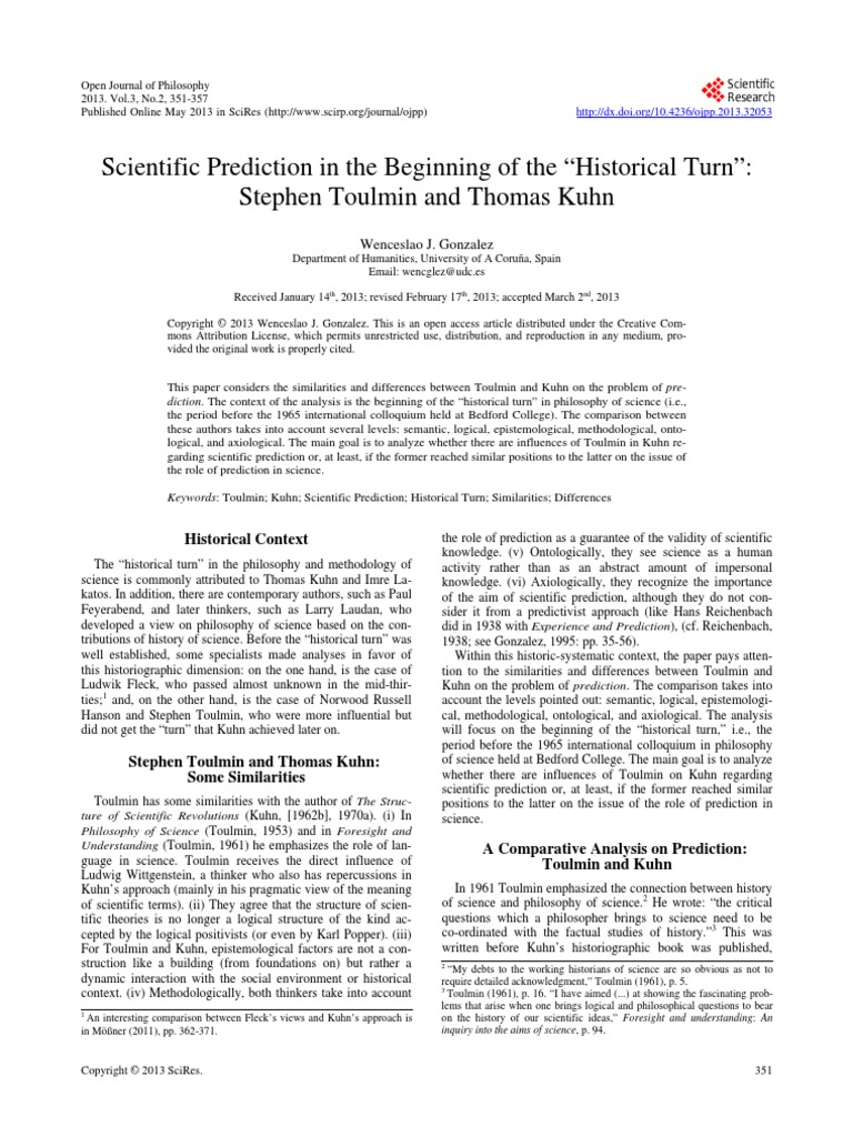 Scientific Prediction in The Beginning o PDF | PDF | Science ...