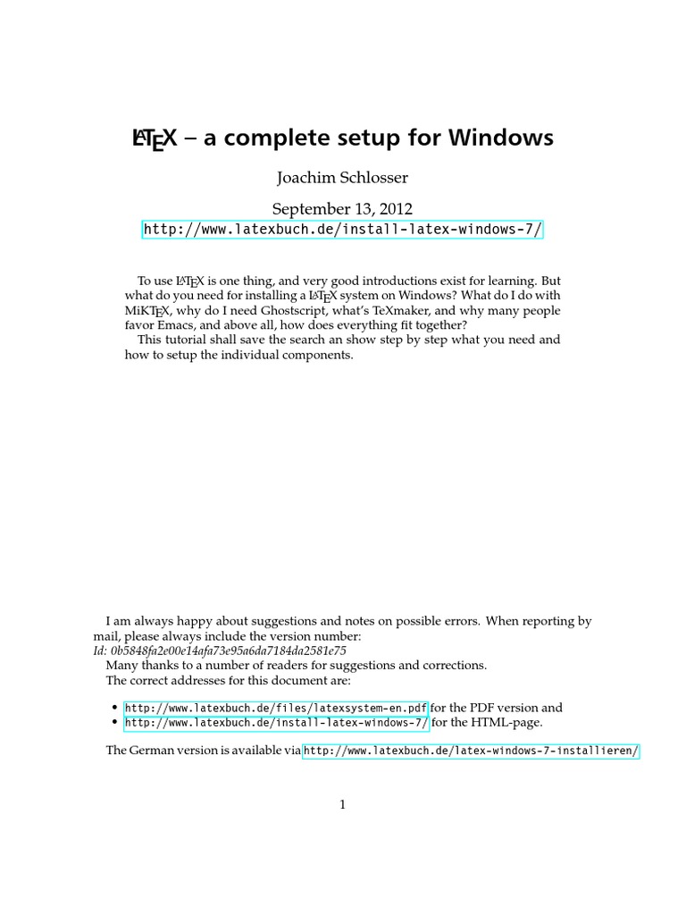 Introduction To Latex | Pdf | System Software | Computing