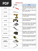 Carpentry Tools and Equipment | PDF | Industrial Processes | Wood