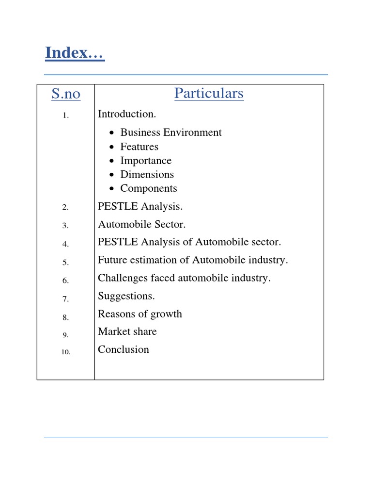 Business Environment PESTLE ANALYSIS | PDF | Car | Economic Growth