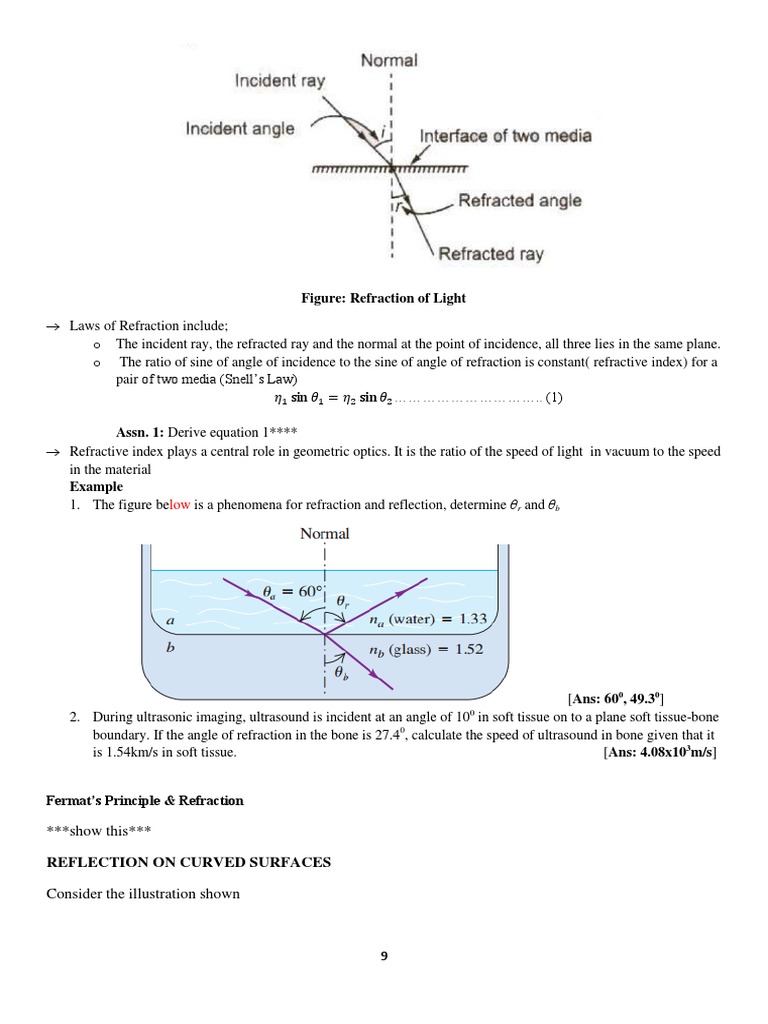 Notes 2 | PDF | Lens (Optics) | Refraction