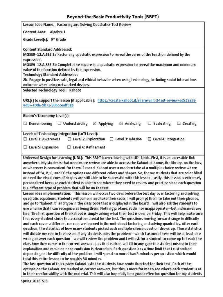 Itec 3300 BBPT Portfolio | PDF | Question | Psychological Concepts