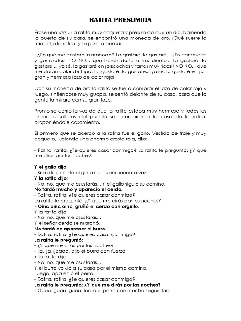 Ratita Presumida | PDF