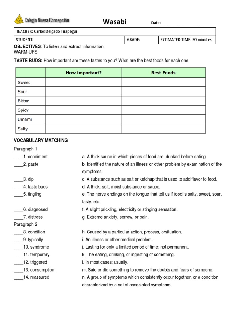 Wasabi: Date | PDF | Medical Specialties | Diseases And Disorders