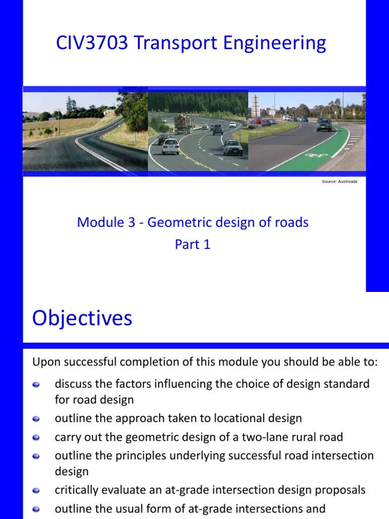 CIV3703 Transport Engineering (USQ) | PDF | Road | Land Transport