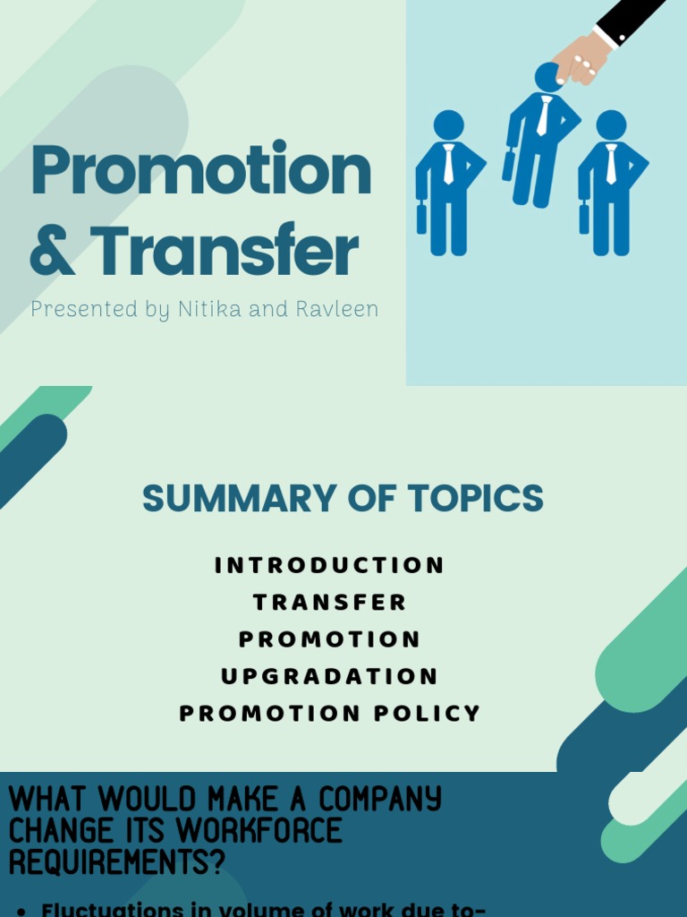 Promotion & Transfer | PDF | Human Resources | Employment