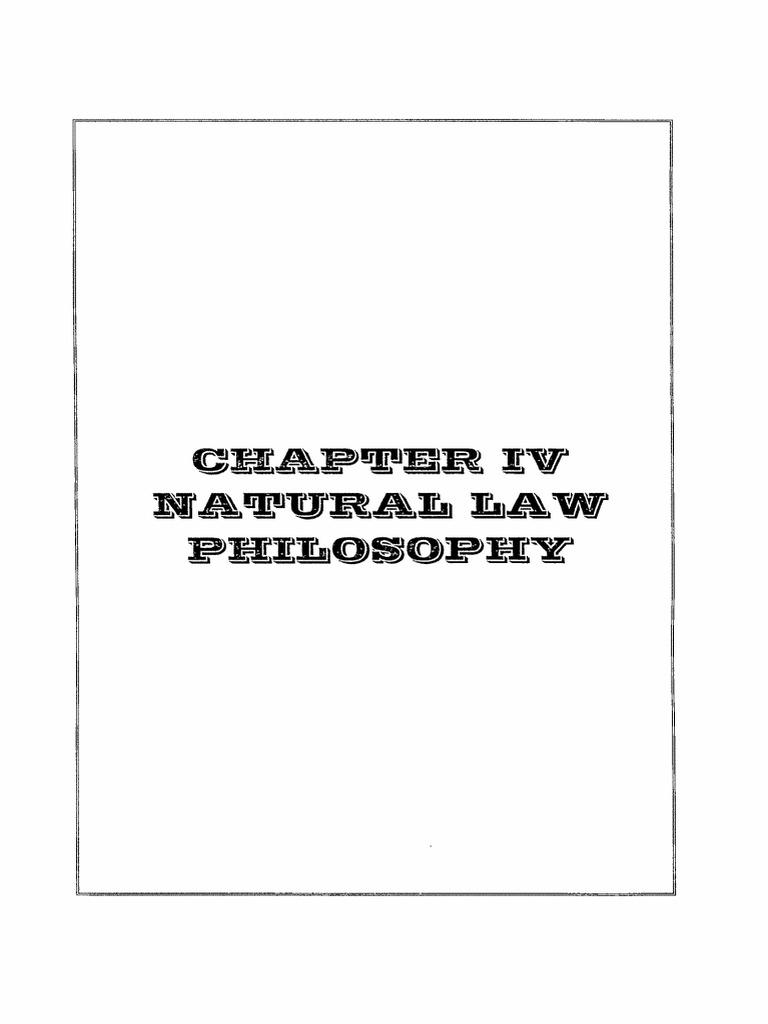 Natural Law Philosophy | PDF | Natural Law | Jurisprudence