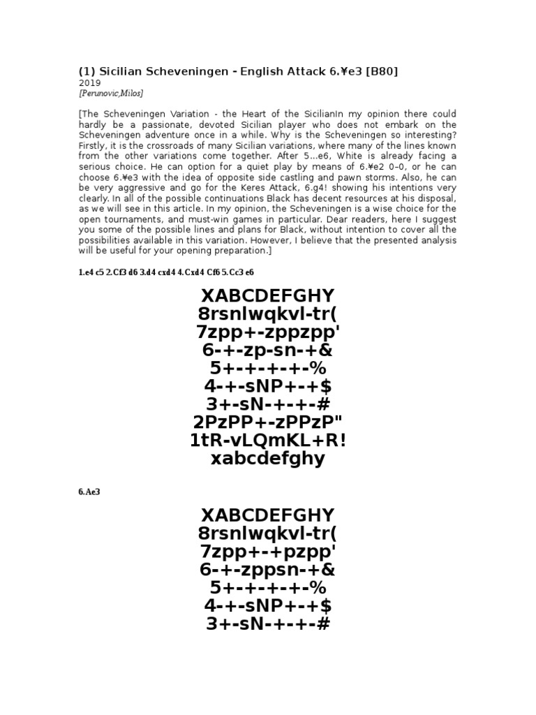 140 The Scheveningen Variation - The Heart of The Sicilian by GM Milos ...