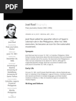 DR Jose Rizal - Biography | PDF | Philippines
