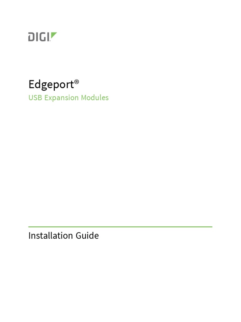 Edgeport®: Installation Guide | PDF | Usb | Electromagnetic Interference