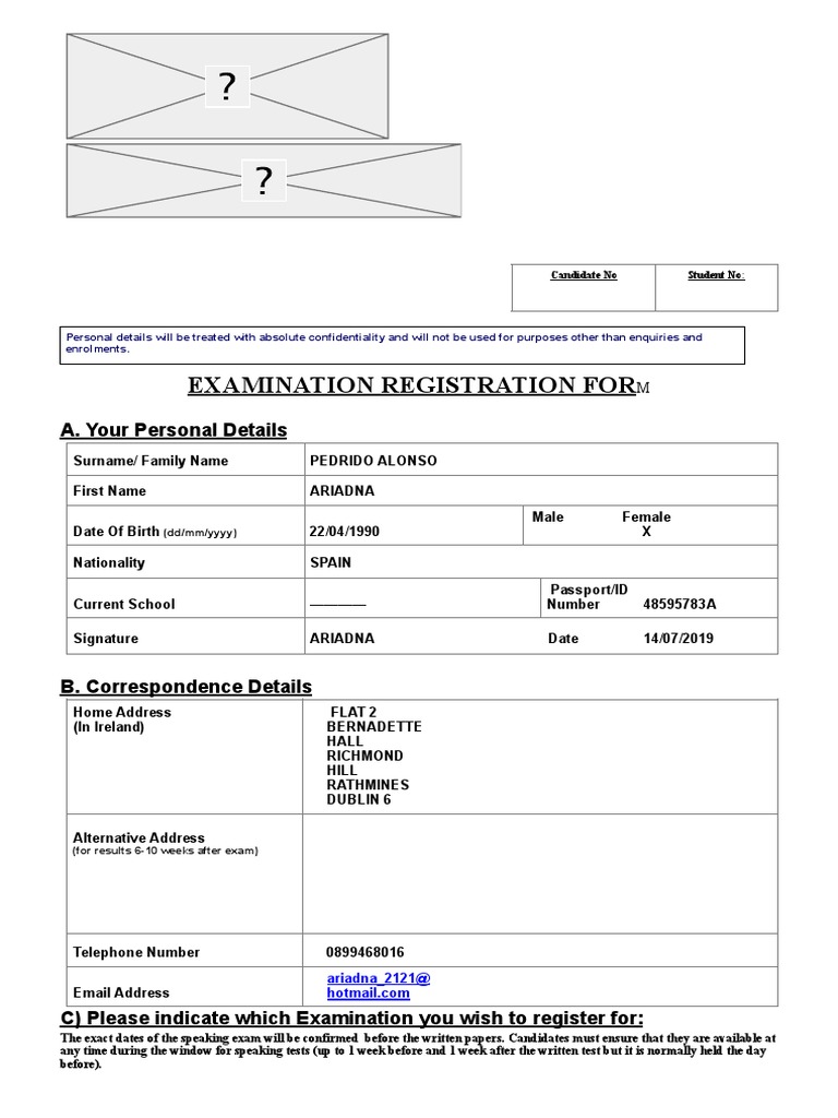 Cambridge English Individual Examination Entry-English Academy | PDF ...