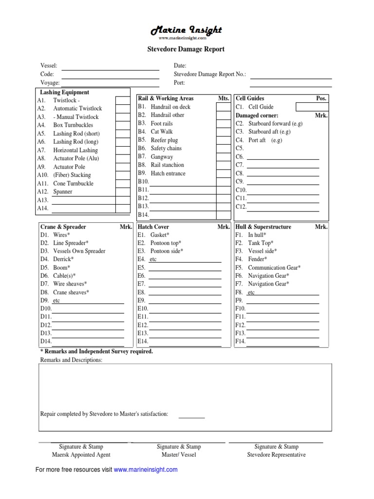 Stevedore Damage Report PDF | PDF | Traditional Board Games | Abstract ...