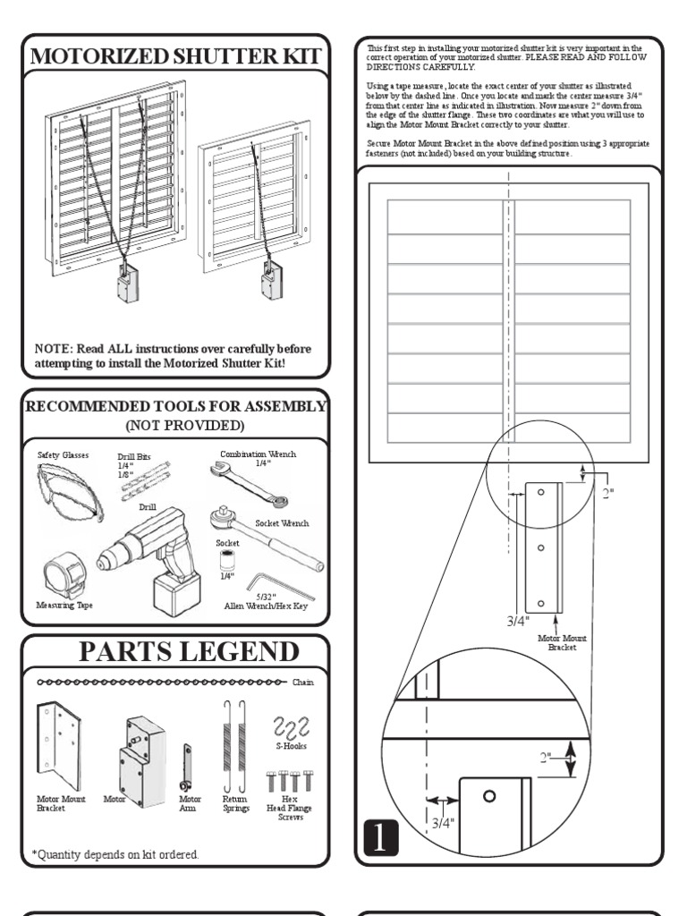 Step-by-Step Instructions for Installing a Motorized Shutter Kit | PDF ...