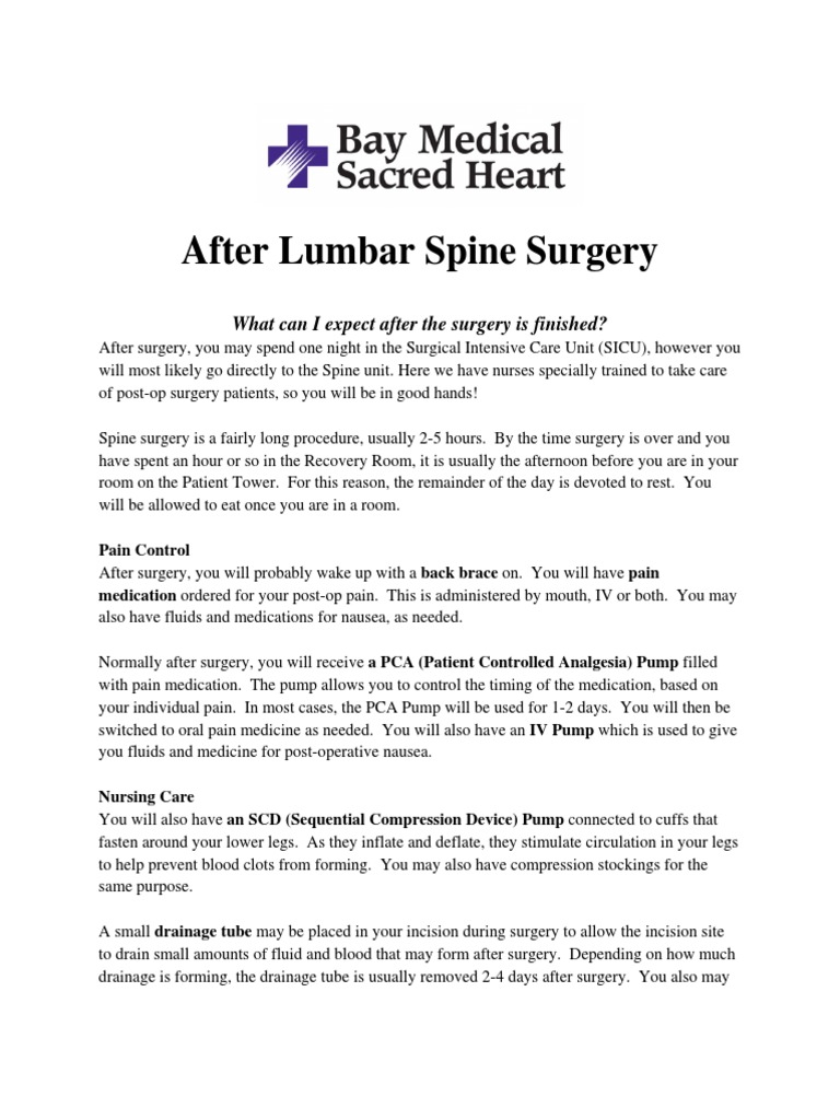 Spine Surgery | PDF | Surgery | Wound