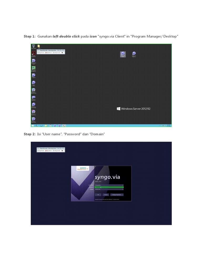 Step 1: Gunakan Left Double Click Pada Icon "Syngo - Via Client" in ...