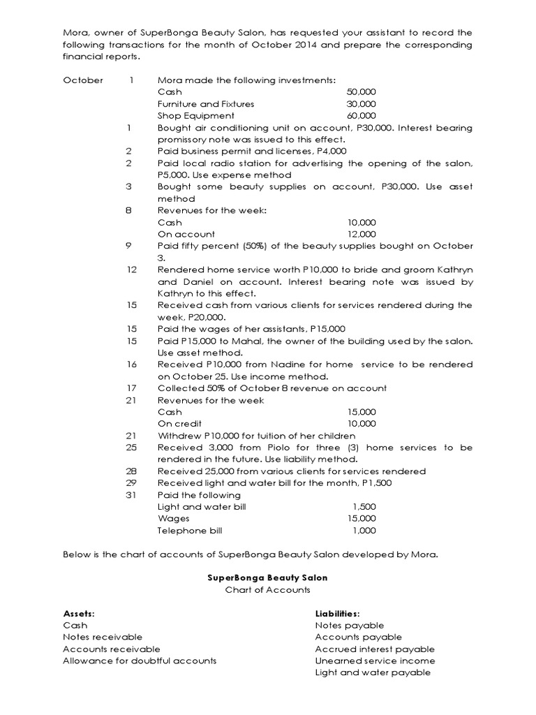 Accounting Cycle Problem | Download Free PDF | Expense | Revenue