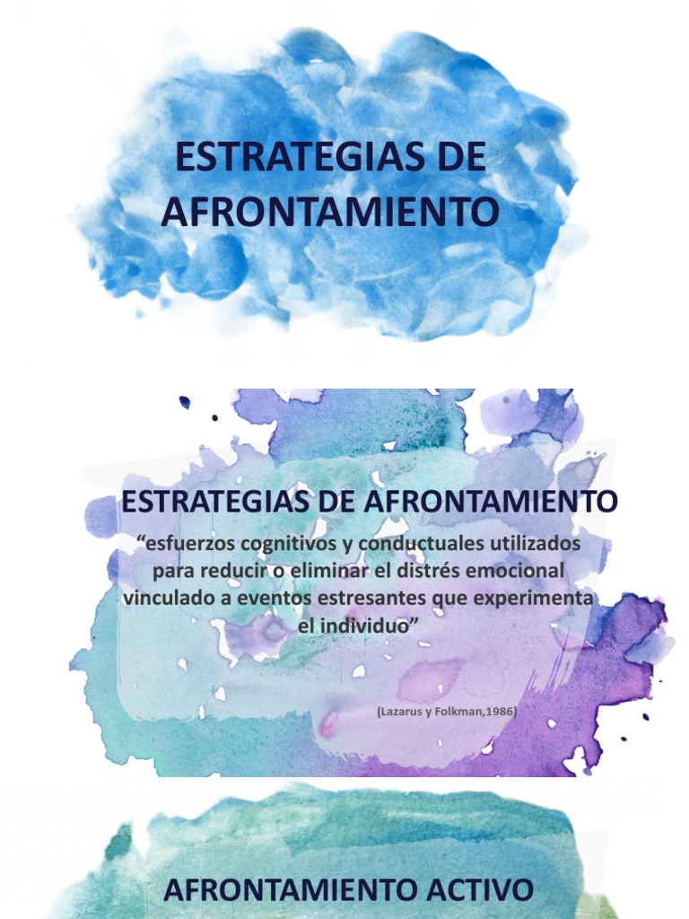 Estrategias de Afrontamiento Emocional | PDF | Las emociones | Estrés ...
