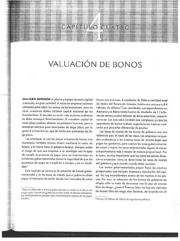 Capitulo 4 Valuacion de Bonos | PDF