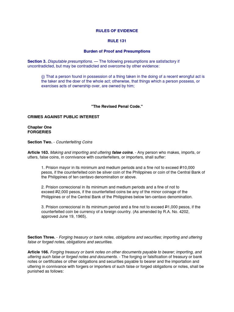 Counterfeiting Laws in the Philippines | PDF | Forgery | Banknote