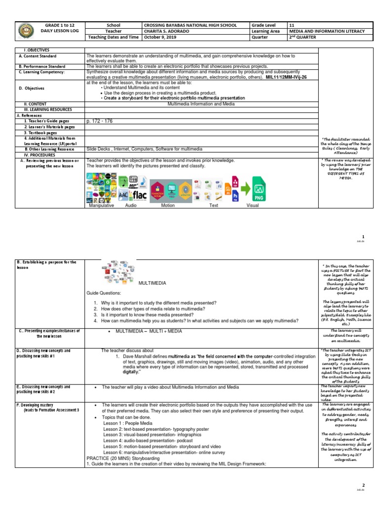 DLL Cot 3 Mil | PDF | Multimedia | Educational Technology