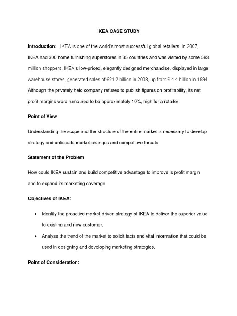 Ikea Case Study | PDF | Retail | Strategic Management