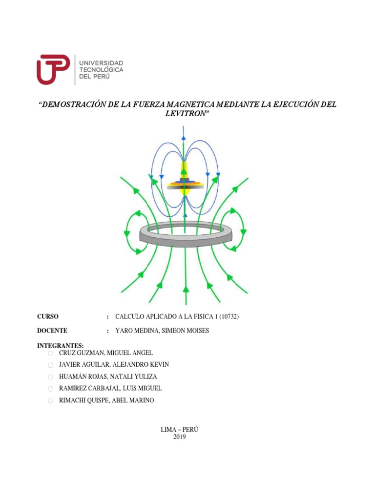 Física Levitron | PDF | Magnetismo | Fuerza